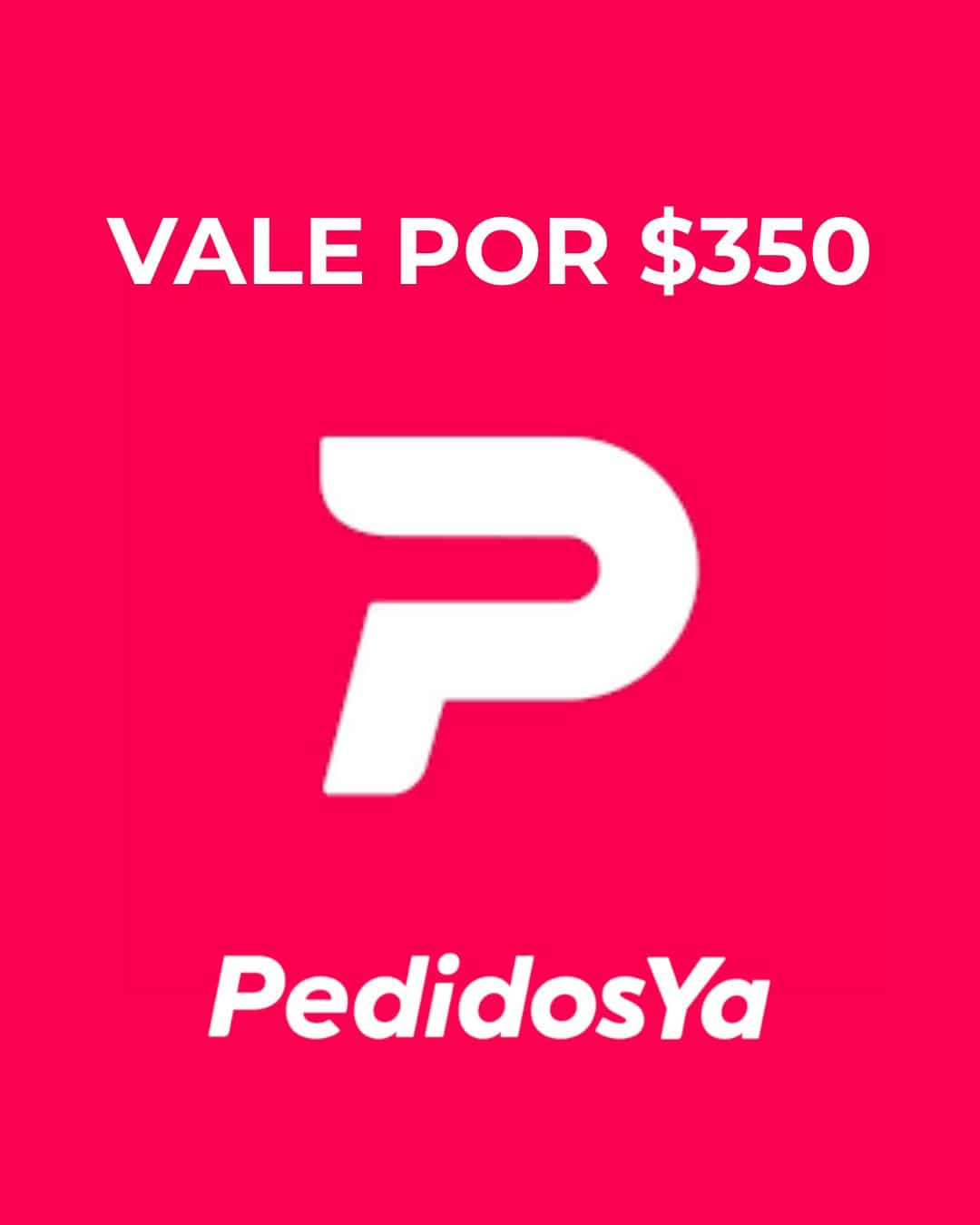 Cupón PedidosYa - $350 - Criptala