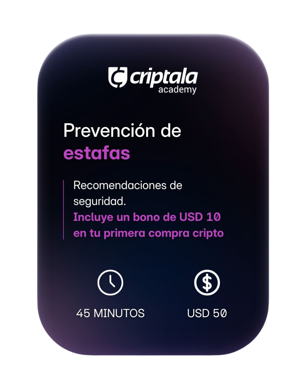 Taller Prevención de estafas - Criptala